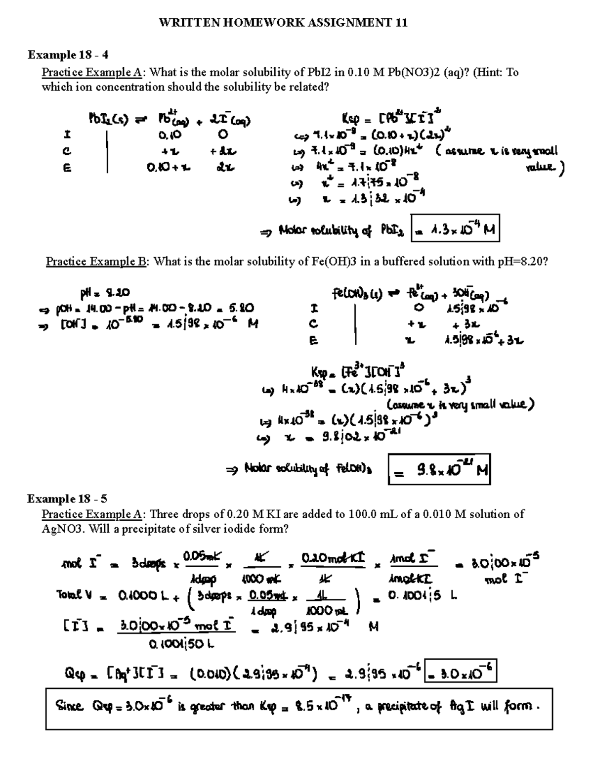 Written HW 11 - Homework Assignment - OCC - Prof. Helen Maughan ...