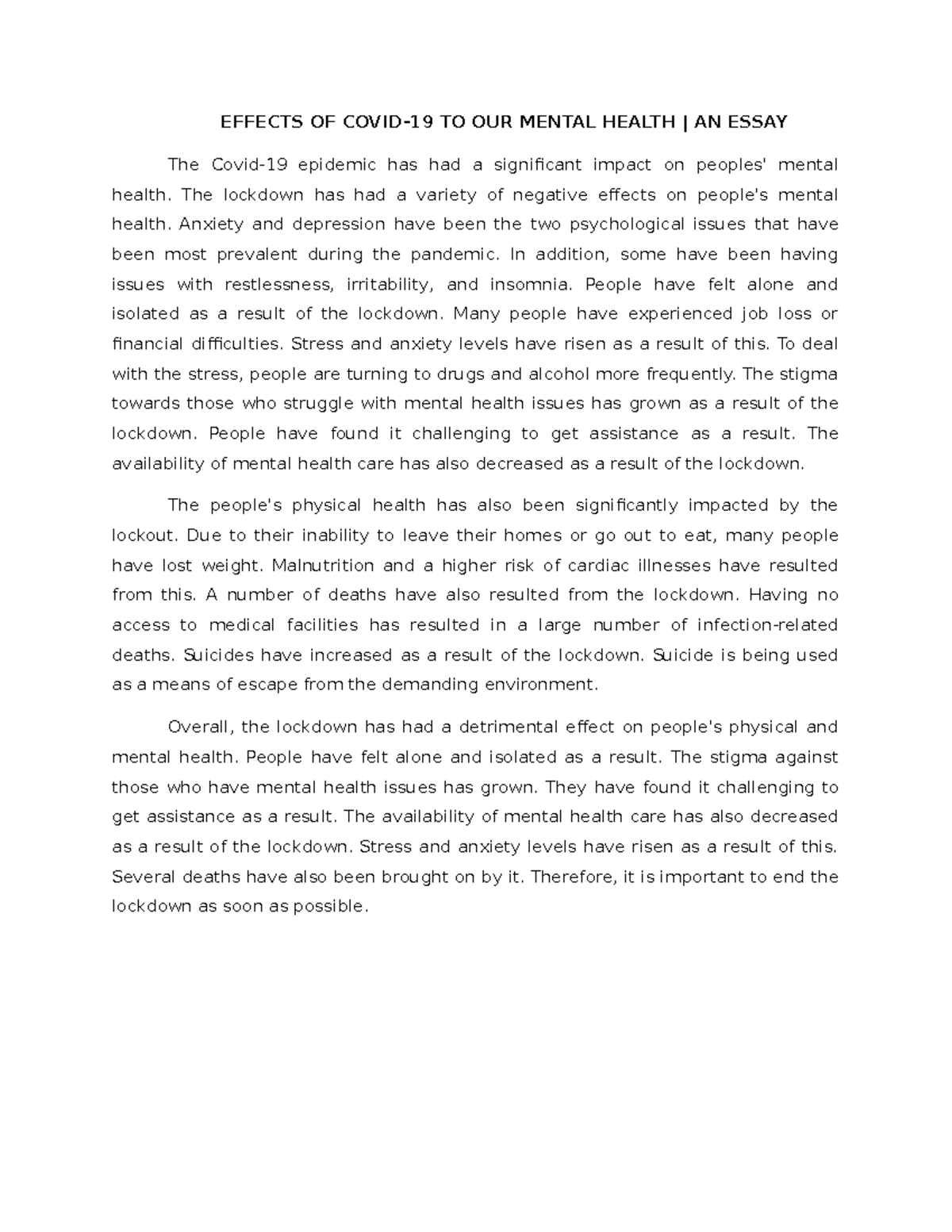 Effects OF Covid - qadwfghxcvx zsdfsdc cxfd dfvds fyf fhgf fghc ...