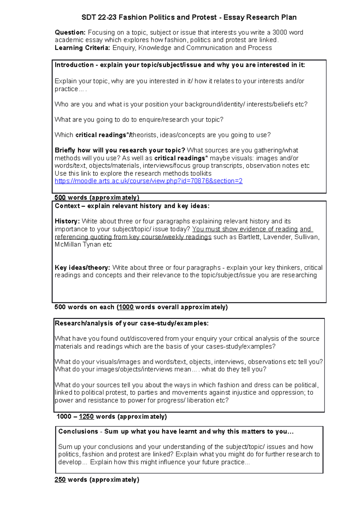 FBS FPP 22 23 Final Fashion Politics and Protest Essay Research PLAN (1 ...