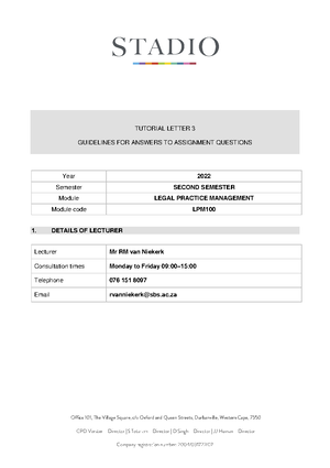 Stadio - Harvard referencing guide - © STADIO (Pty) Ltd. No part of ...