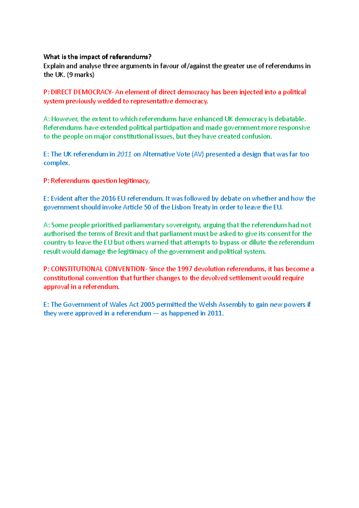 What is the impact of referendums - What is the impact of referendums ...