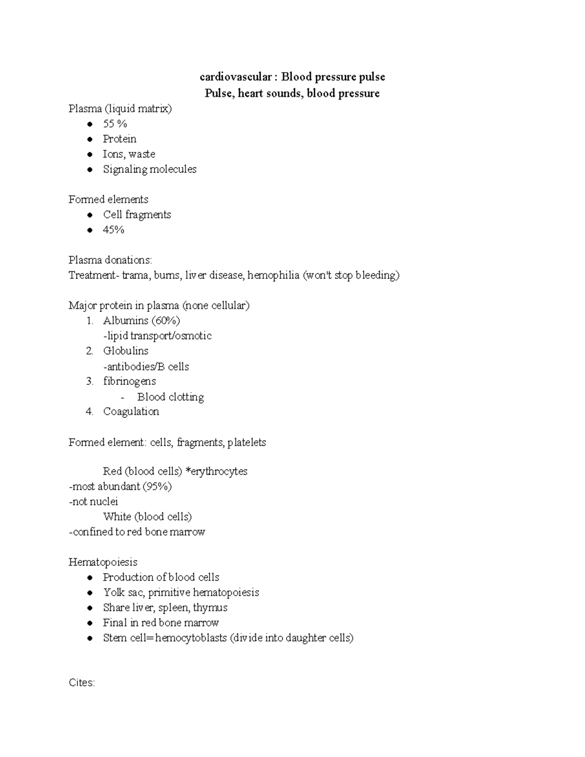 Heart cardiovascular pt. 2 - cardiovascular : Blood pressure pulse ...