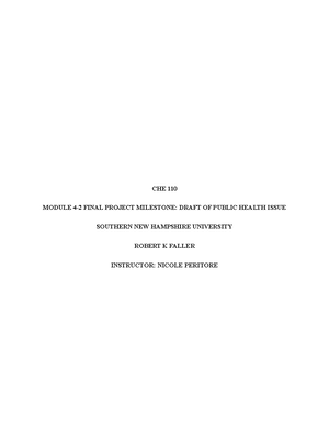 CHE 110 3-1 Discussion Intervention and Prevention - 3-1 Discussion ...