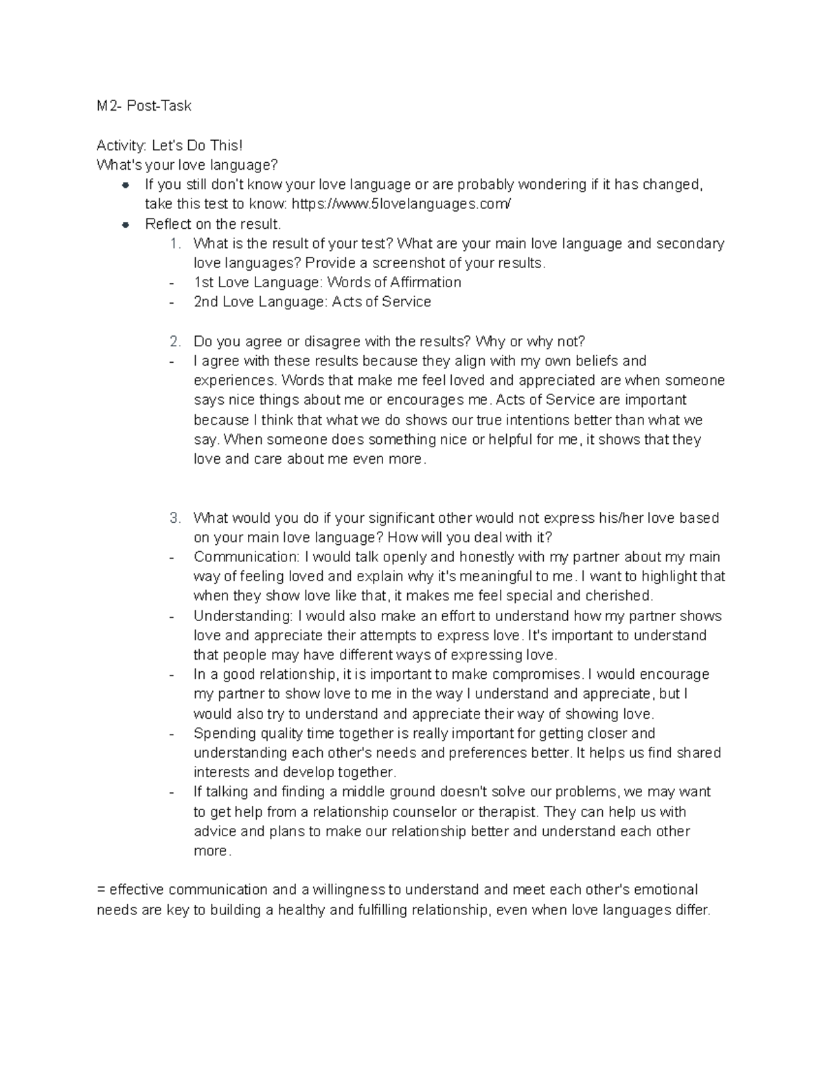 M2- Post-Task - M2- Post-Task.pdf - M2- Post-Task Activity: Let’s Do ...