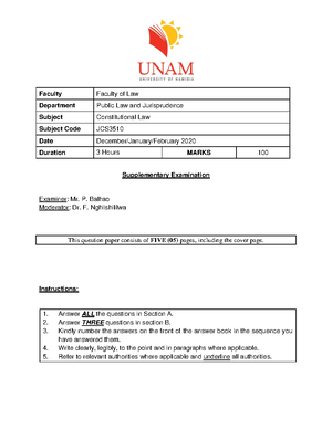 Regular Examination Outline - Regular Examination Outline Section ...