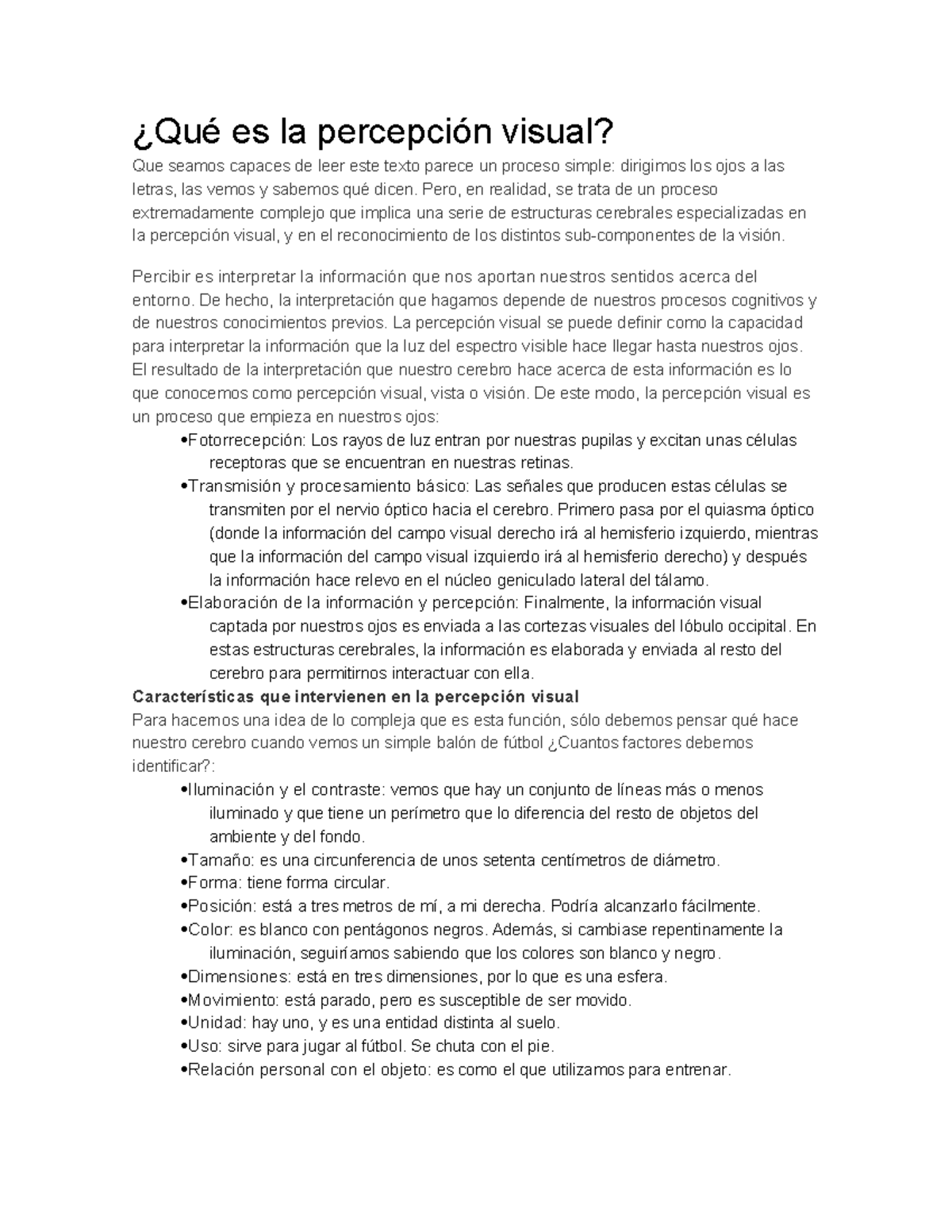 Qué es la percepción visual - ¿Qué es la percepción visual? Que seamos ...