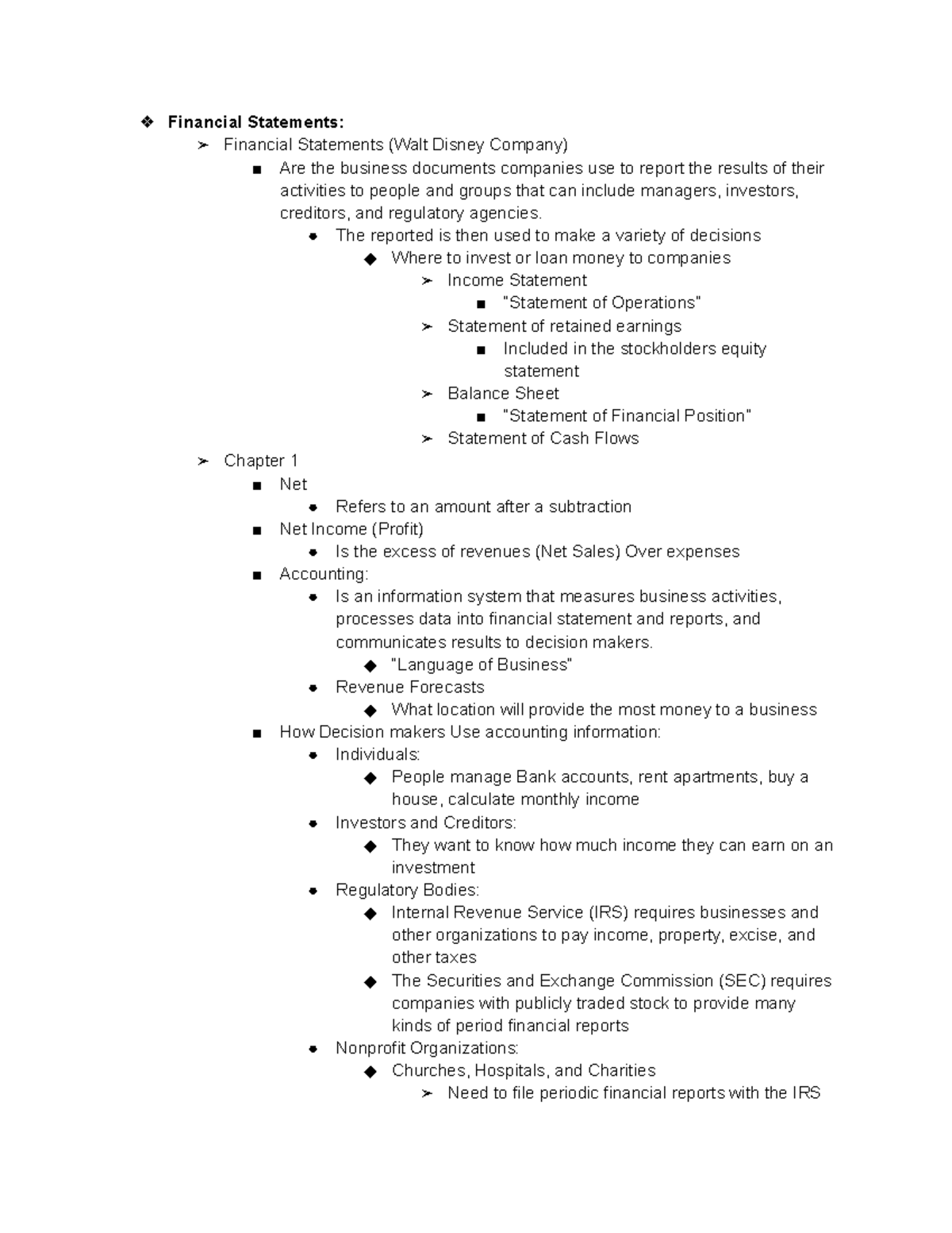 The Finanial Statements - Financial Statements: Financial Statements ...