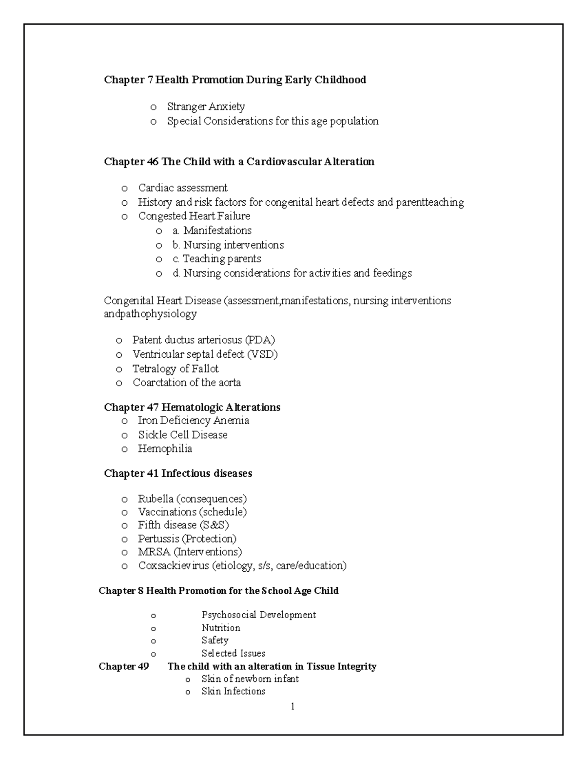 Study Guide NS 217Unit2 - Chapter 7 Health Promotion During Early ...