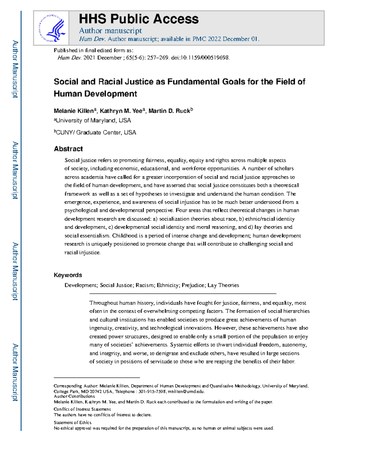 Social and Racial Justice as Fundamental Goals for the Field - Yeea ...