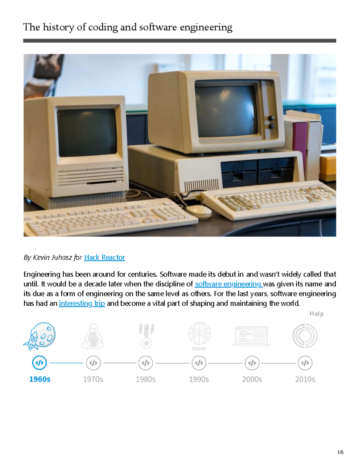 Software Design History - The history of coding and software ...