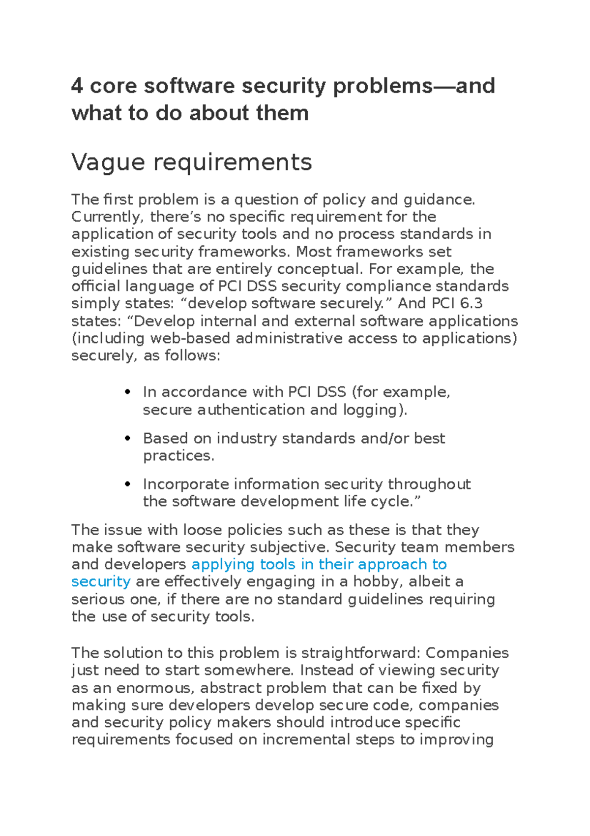 Core security problems - 4 core software security problems—and what to ...