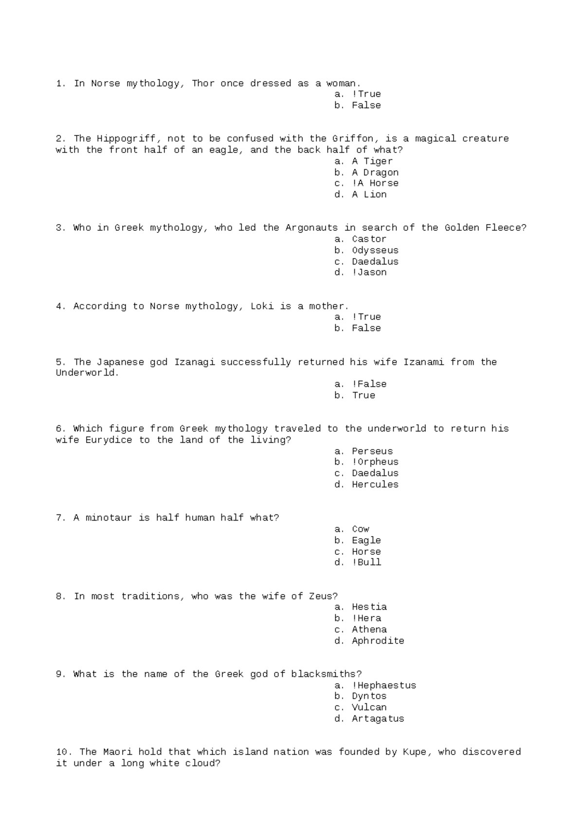 COMS211-Exam-6 - zzbyuoftdvlgj - In Norse mythology, Thor once dressed ...