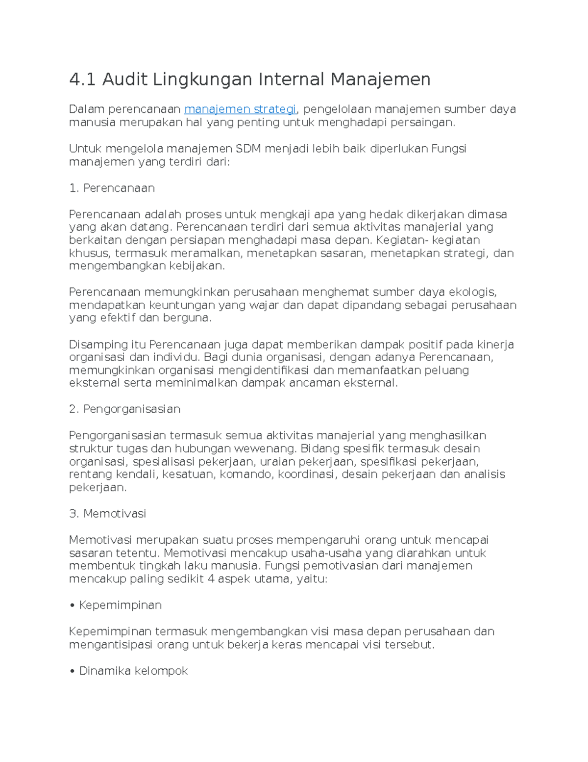 4. audit lingkungan internal - 4 Audit Lingkungan Internal Manajemen ...