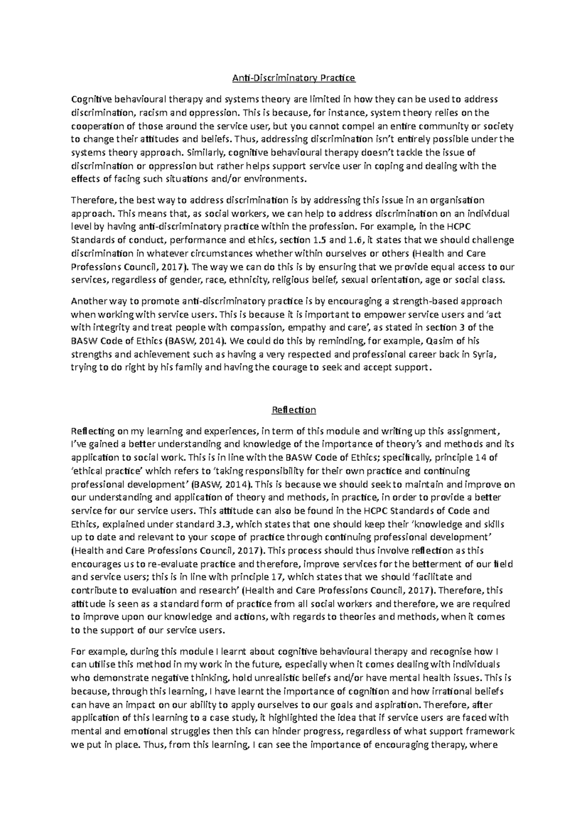 Theory and Methods and ADP - Anti-Discriminatory Practice Cognitive ...