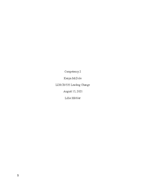[Solved] Reflect on the leadership theories presented in Ch 2 The - Leading Change (LDR 535 ...