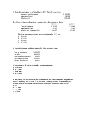 BUSM 2002 Practice EXAM 1 - BUSM 2002 - Finance Midterm Practice Exam Tim has been promoted and ...
