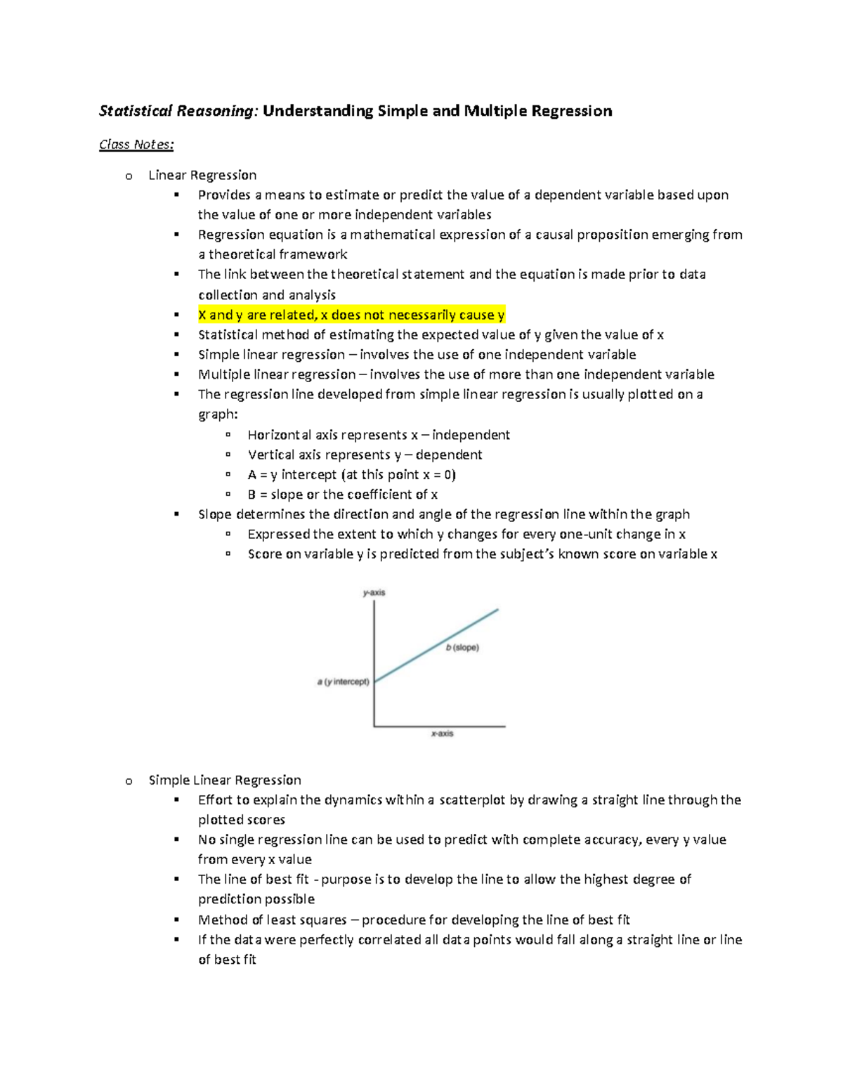 Stats Notes Lecture 14 - Understanding Simple and Multiple Regression ...