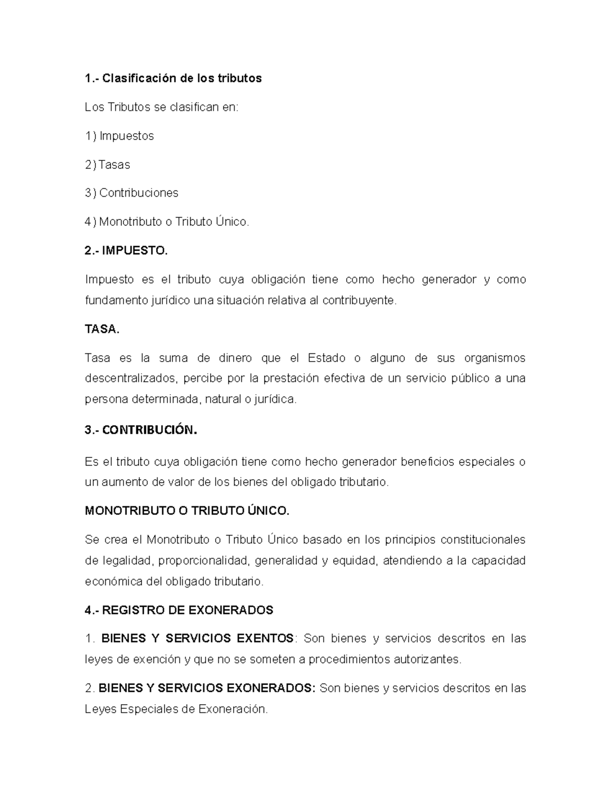 Diapositivas - Clase de derecho, apuntes generales - 1.- Clasificación ...