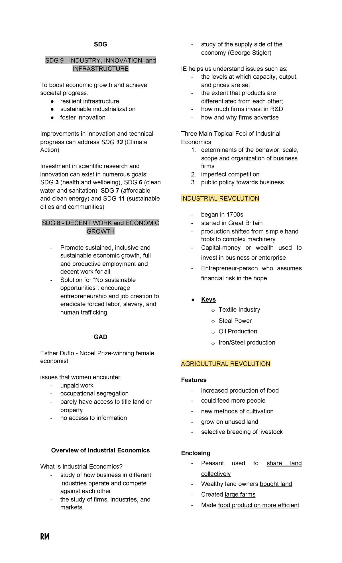 Midterm-Indus - This is a reviewer - SDG SDG 9 - INDUSTRY, INNOVATION ...