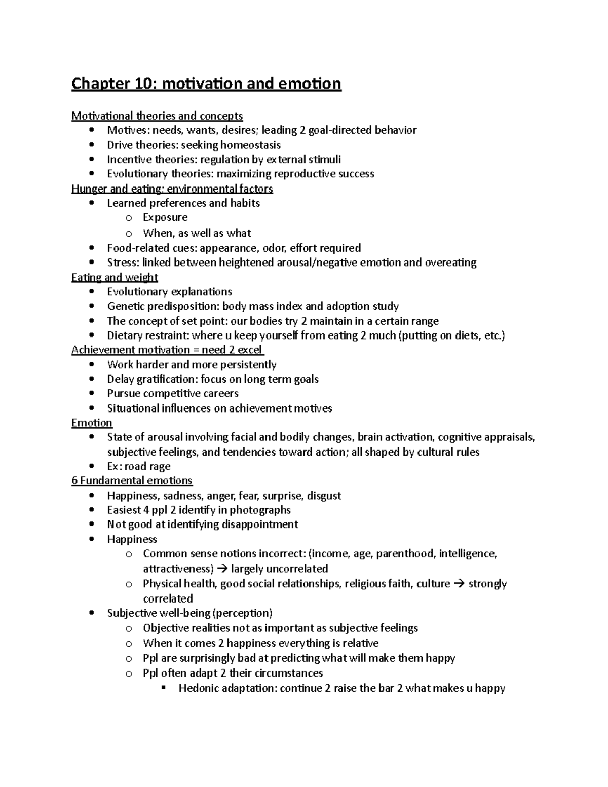 Chapter 10 psych - Study Guide - CM 314 - Loyola - Studocu