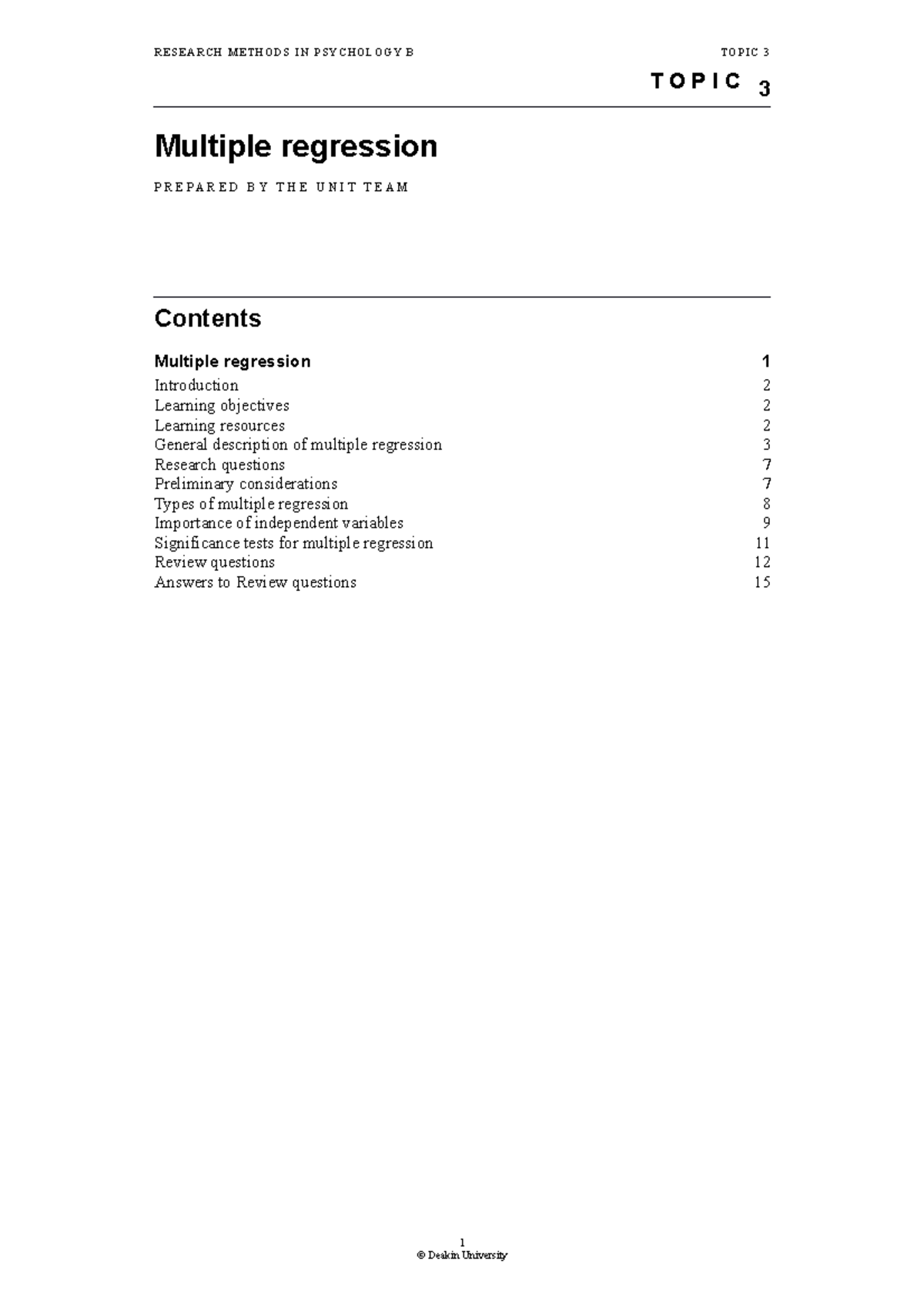 Week 3 - Multiple Regression - Multiple regression P R E P A R E D B Y ...