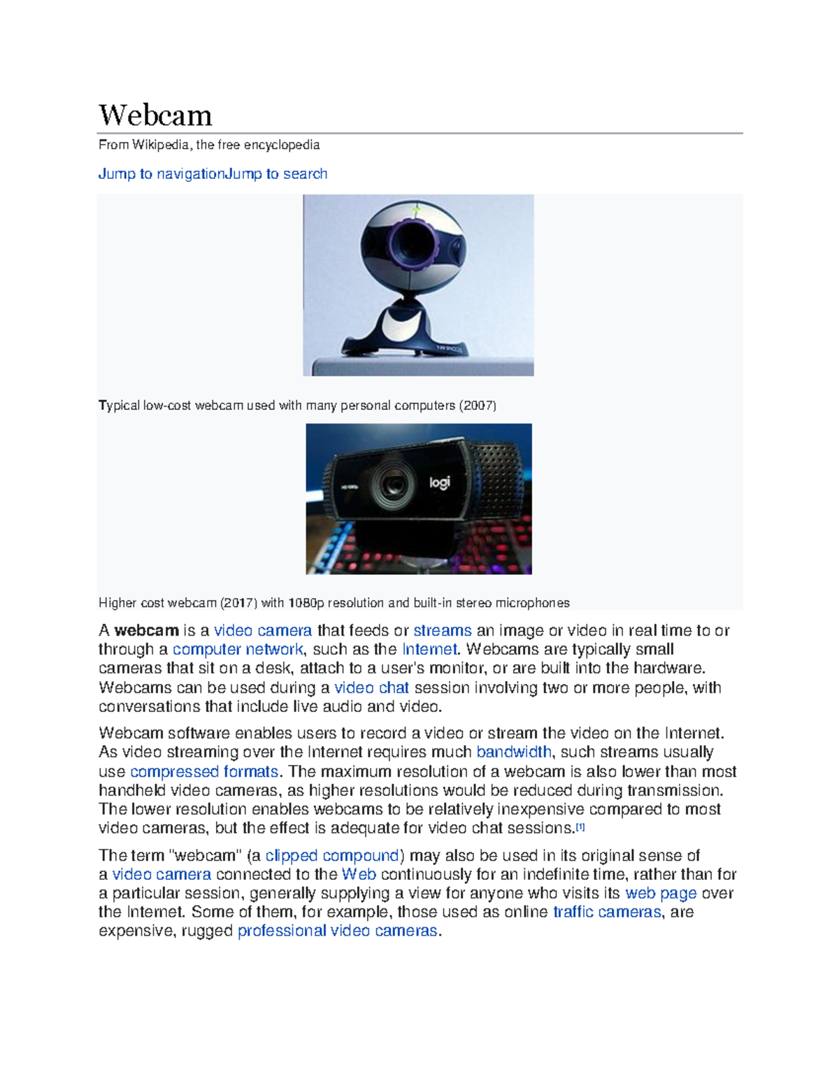 Webcam - Engineering - Studocu