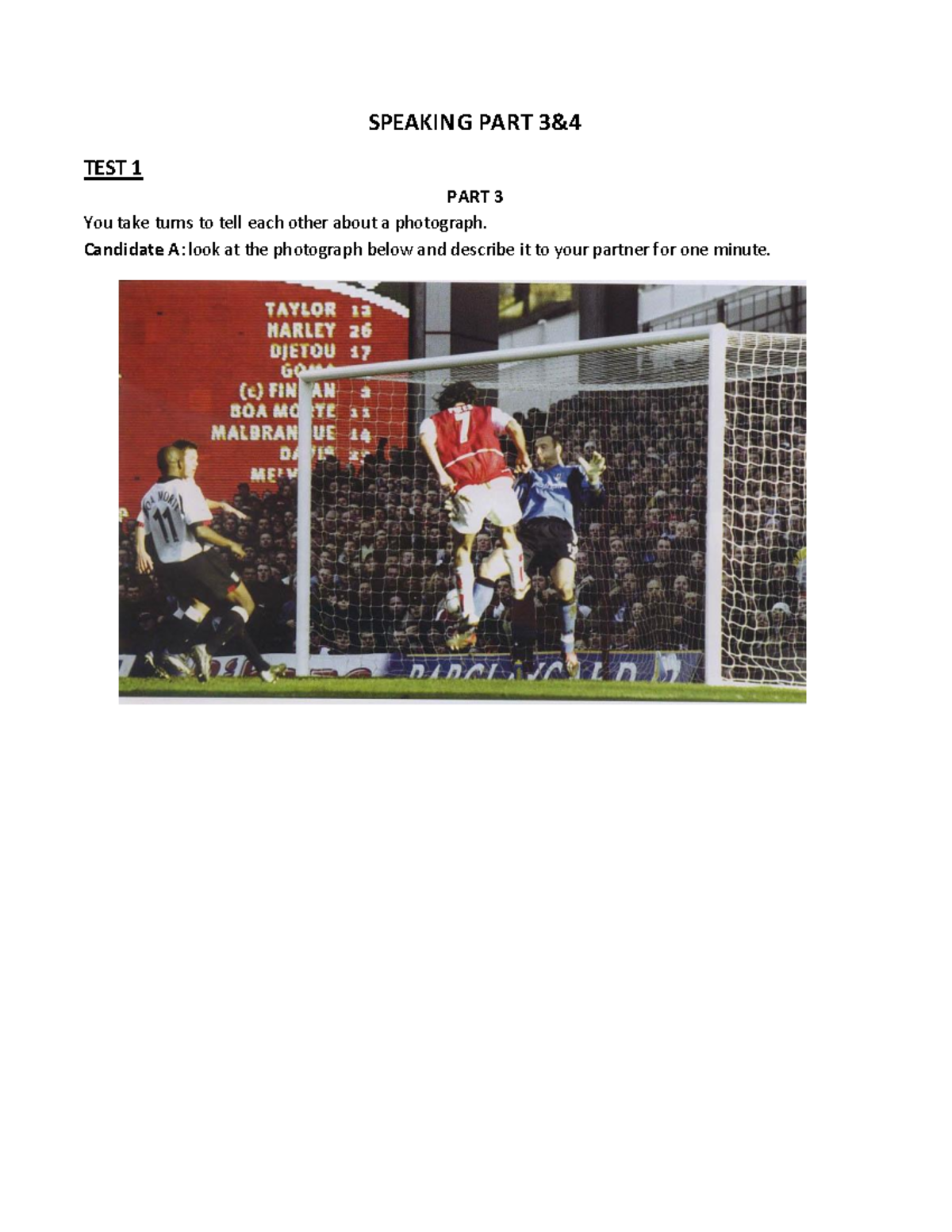 Pet speaking part 3 and 4 - SPEAKING PART 3& TEST 1 PART 3 You take ...