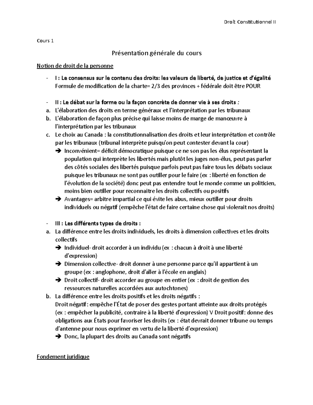 Cours 1 - Ingrid Roy - Cours 1 Présentation générale du cours Notion de ...