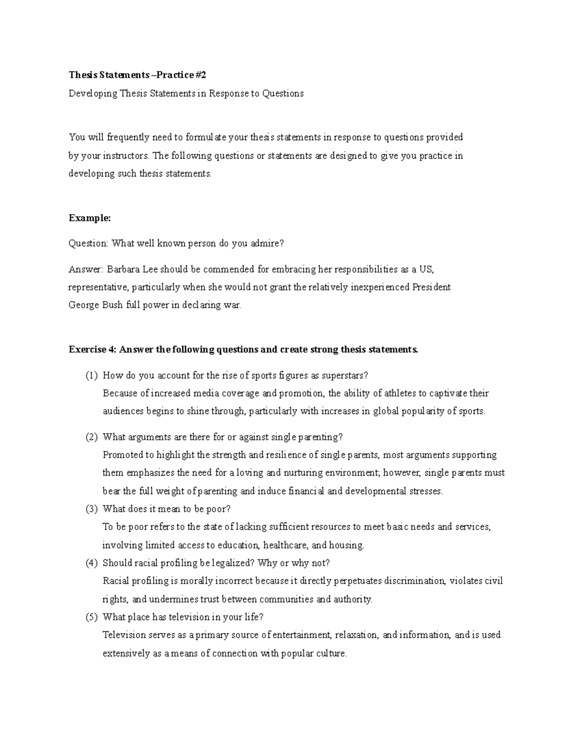 Thesis Statements Practice 2 The Following Questions Or Statements thesis-statements-practice-2-the-following-questions-or-statements
