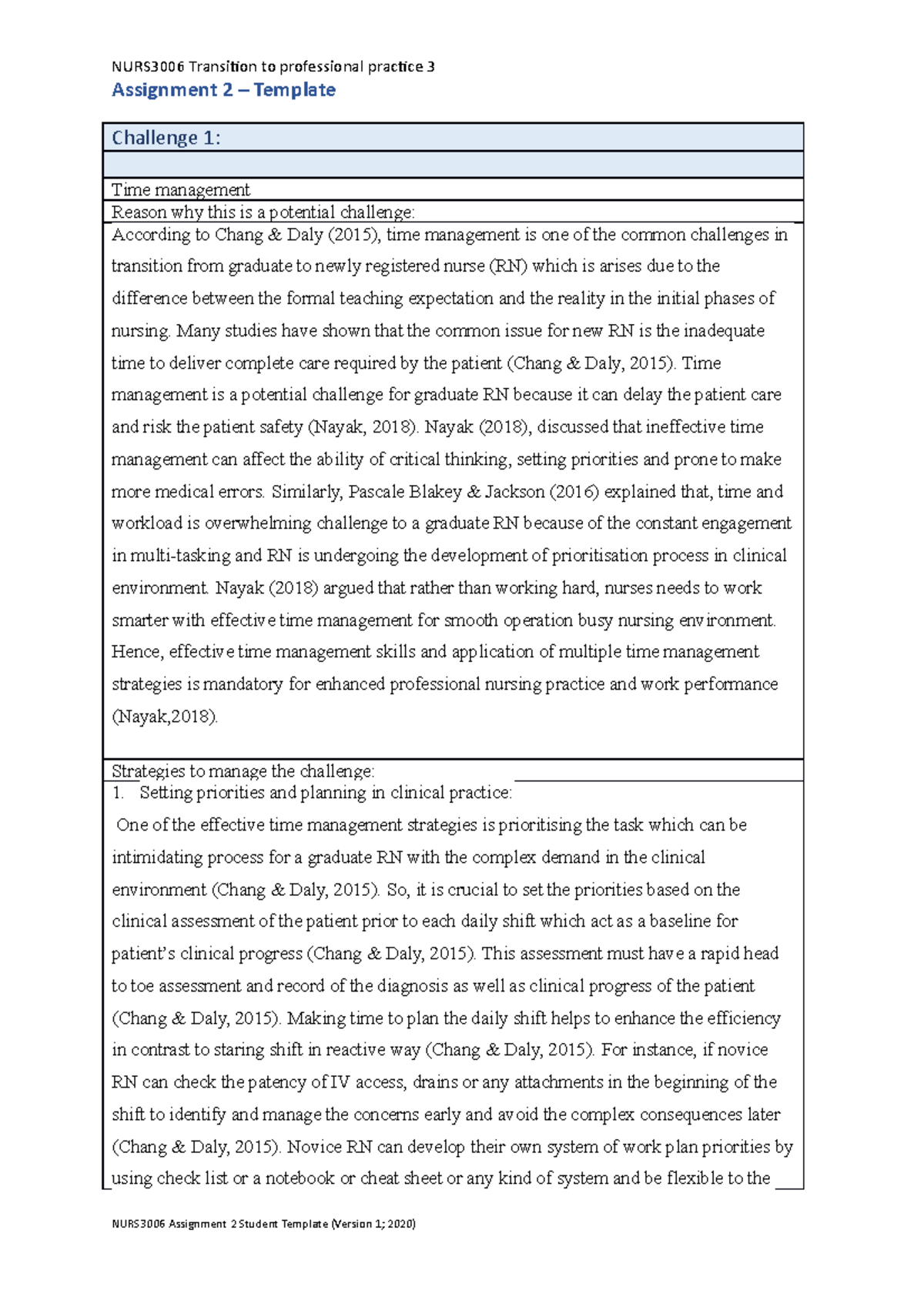 Maga0056 nurs3006 ass2 challenges for newly registered nurses ...