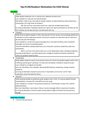 OB Exam 1 - Key Concepts - OB Exam 1 Define maternal and infant ...