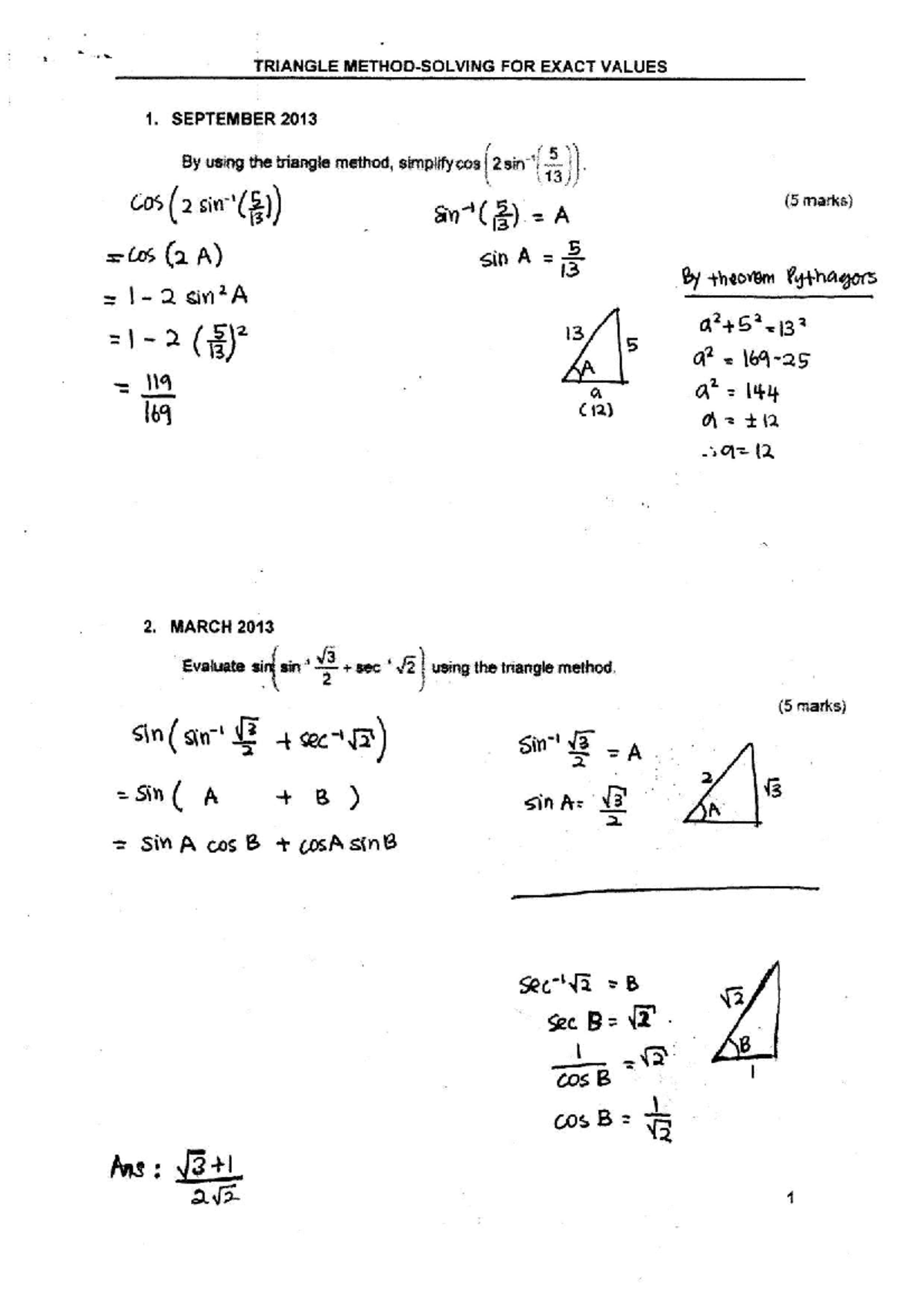 1- Triangle Method - tutorial - 9. JAN 2018 Use the triangle method to ...
