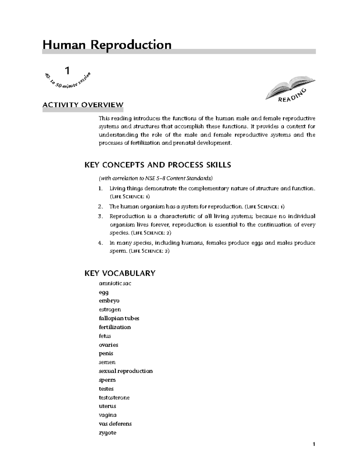 Ials humanreproduction - 401 t o 50 - m i nu t e s e s s i o n ACTIVITY ...