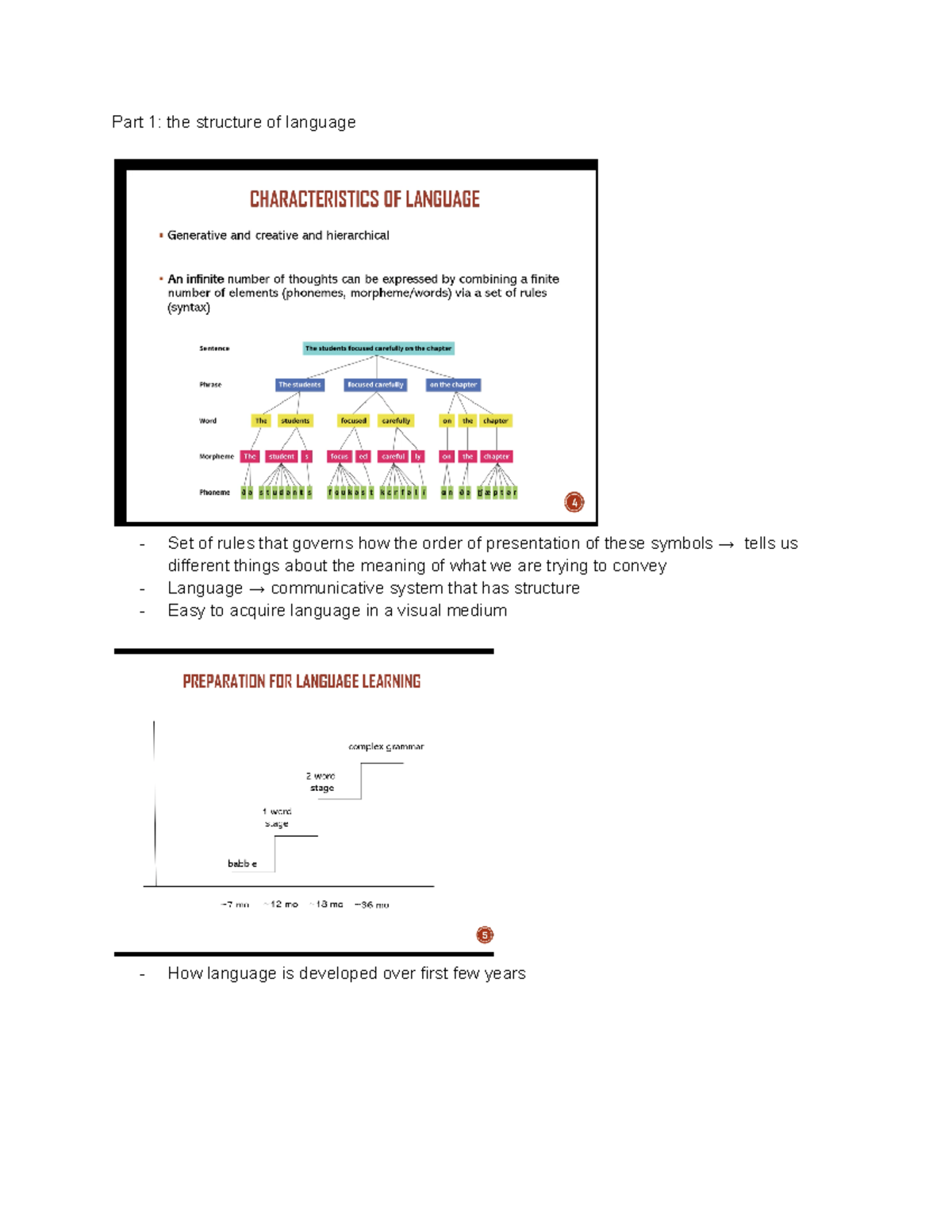 Topic 7 Langauge Lect Notes Part 1 The Structure Of Language Set Of Rules That Governs How