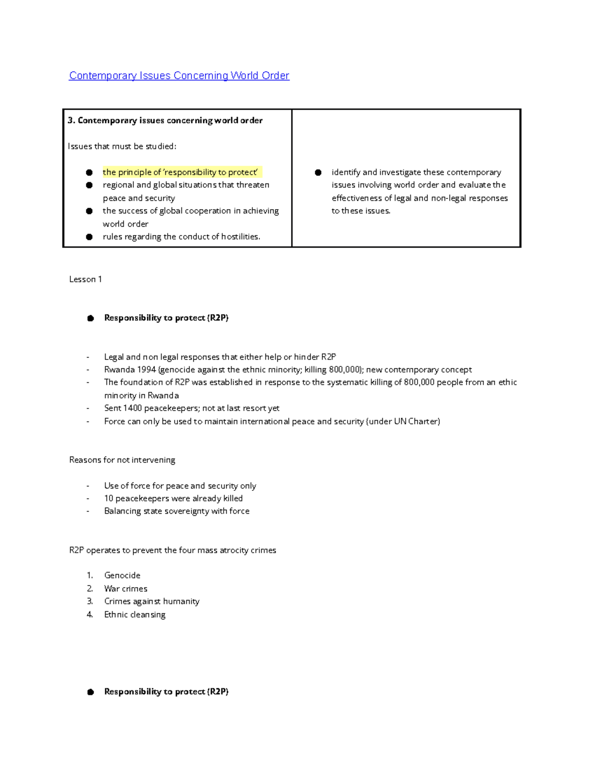 Contemporary Issues Workbook - Contemporary Issues Concerning World ...