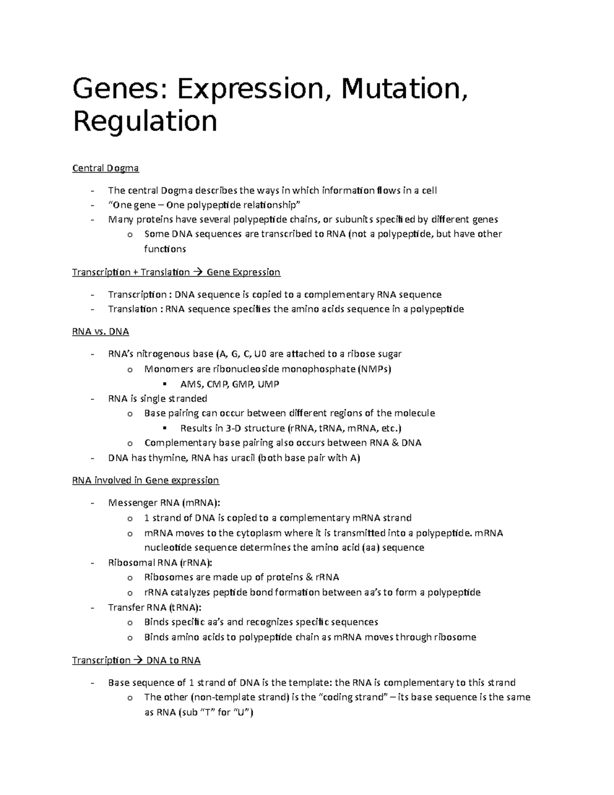 Genes - Expression, Mutation, Regulation - Genes: Expression, Mutation ...