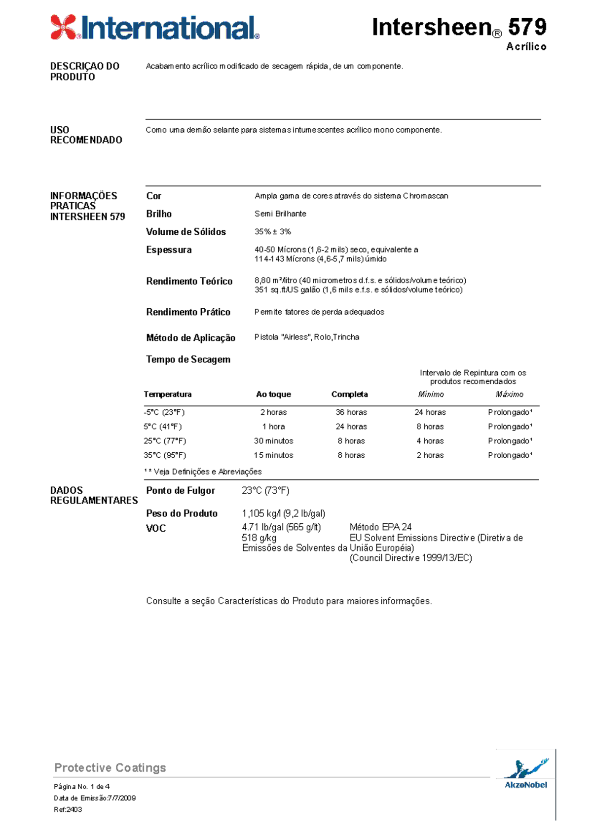 Ficha Técnica - Intersheen 579 - Acabamento acrÌlico modificado de ...