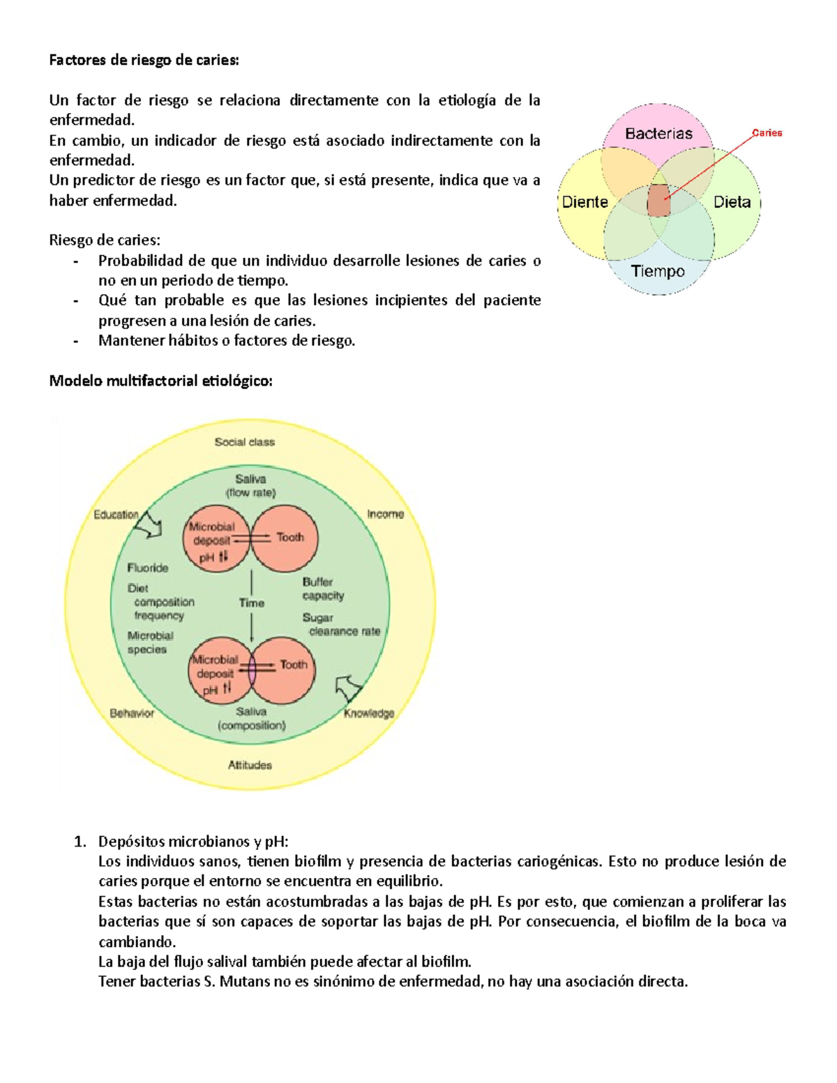 Factores de riesgo de caries - En cambio, un indicador de riesgo está ...