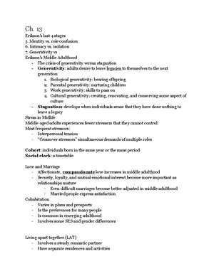 CFS Chapter 1 Notes - Science of human decelopment seeks to understand ...