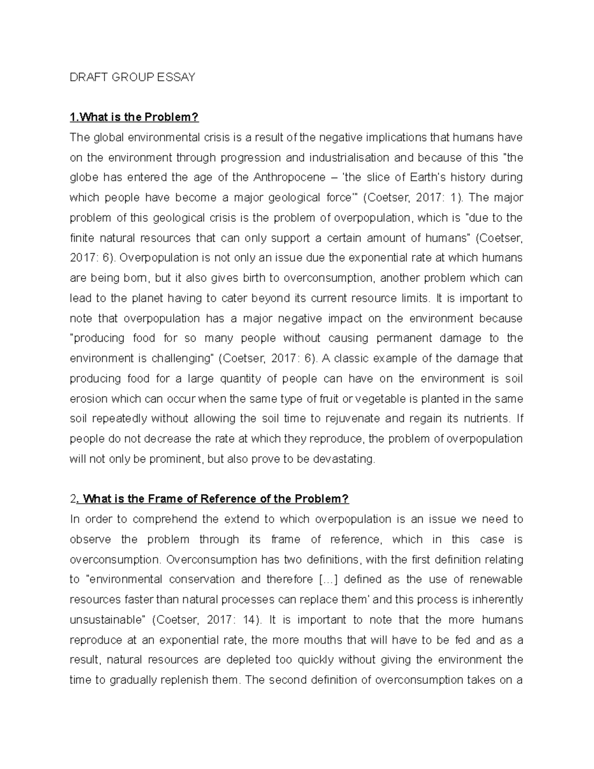 Draft Group Essay - Psychology - DRAFT GROUP ESSAY 1. What is the ...