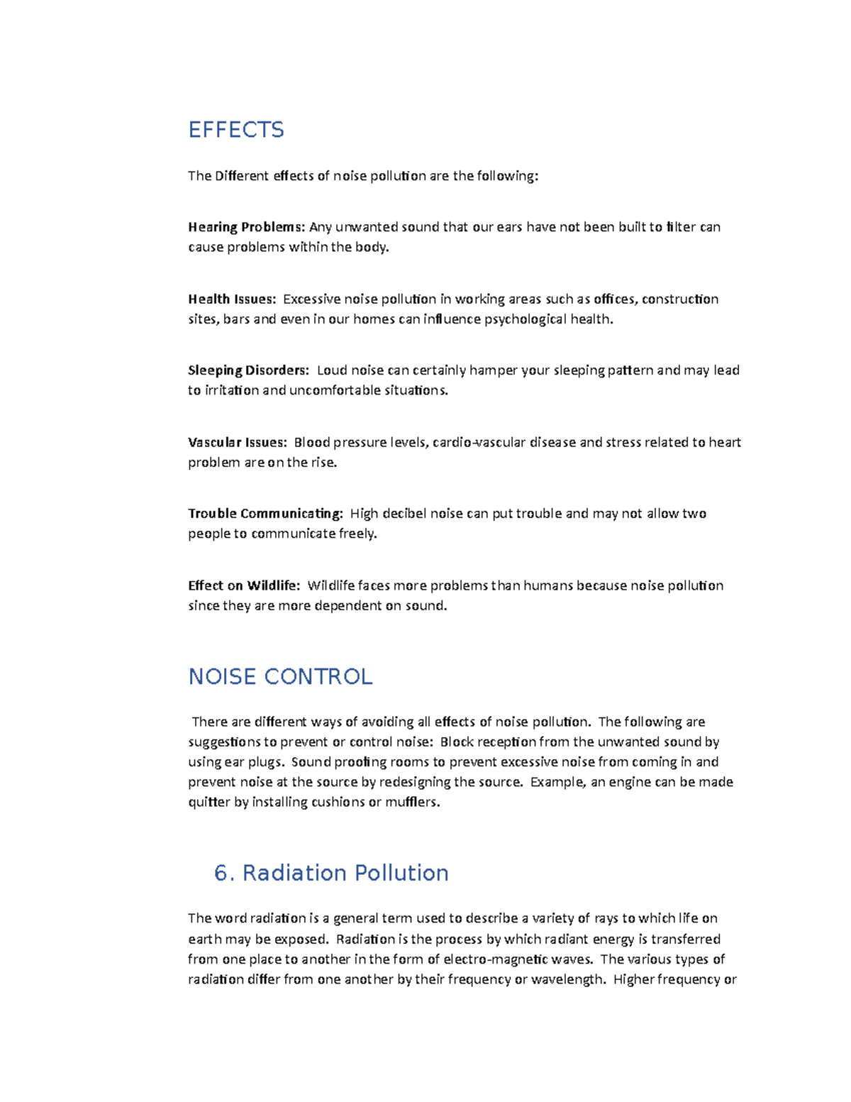 Environmental Science. Module 6 - EFFECTS The Different effects of ...