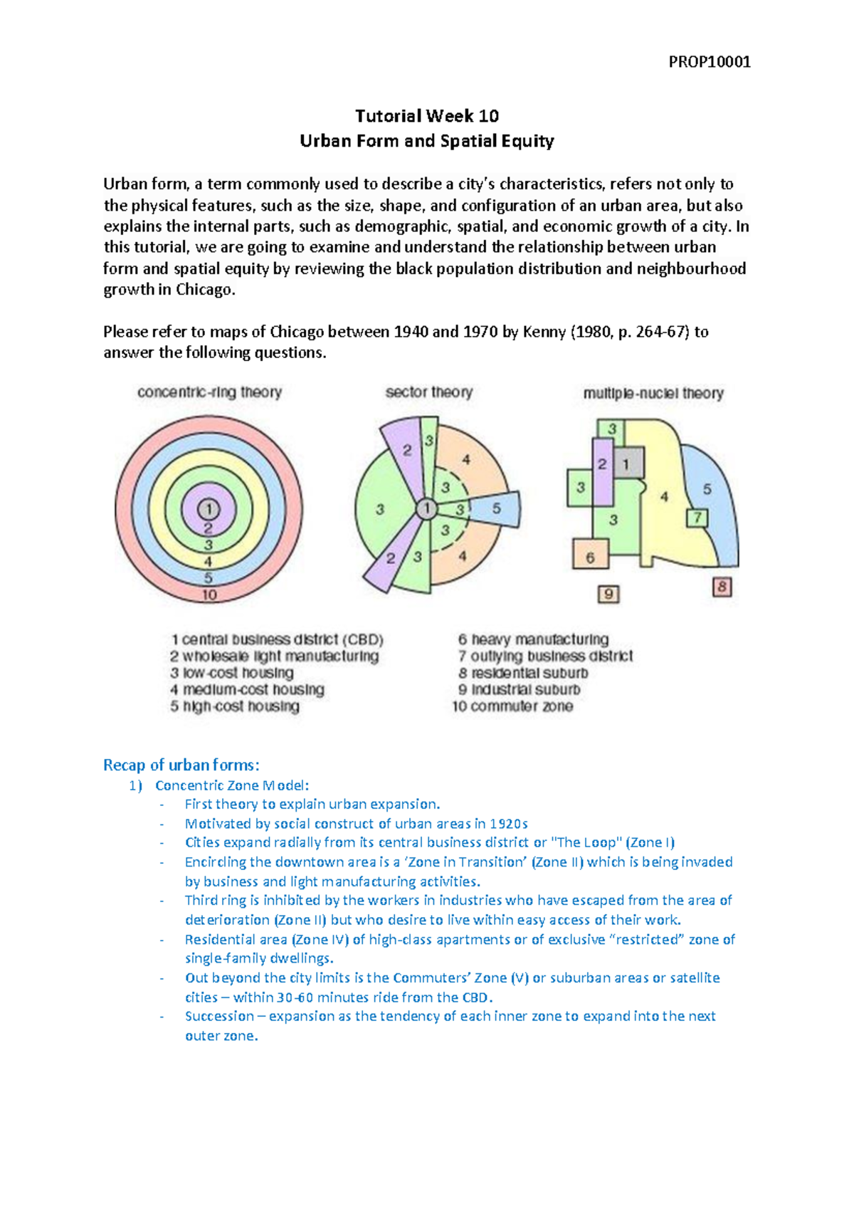 Tutorial Week 10 (Discussion Notes) - PROP10001 - Unimelb - Studocu