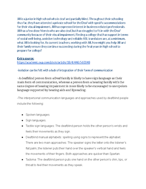 CST Visual impairment - Lecture Notes - Extra Source: - Studocu