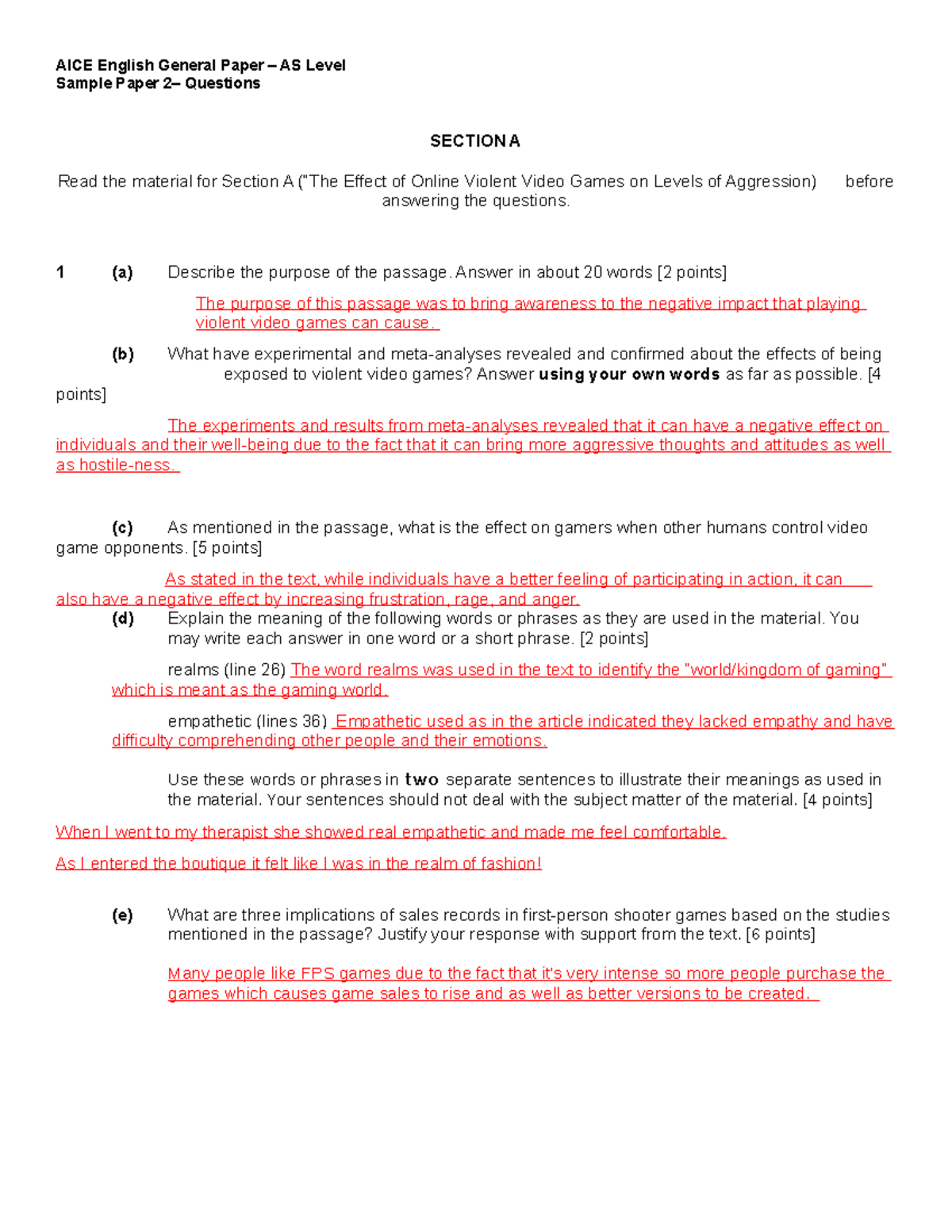 Copy of egp module 7 paper 2 questions - Sample Paper 2– Questions ...