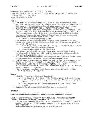 Collins case brief - Collins Facts: - Parties: Andrea Collins (mother ...