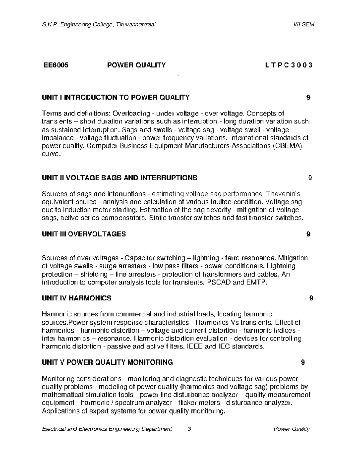 EE6005 Notes for all unit with answer to get good score in semester ...