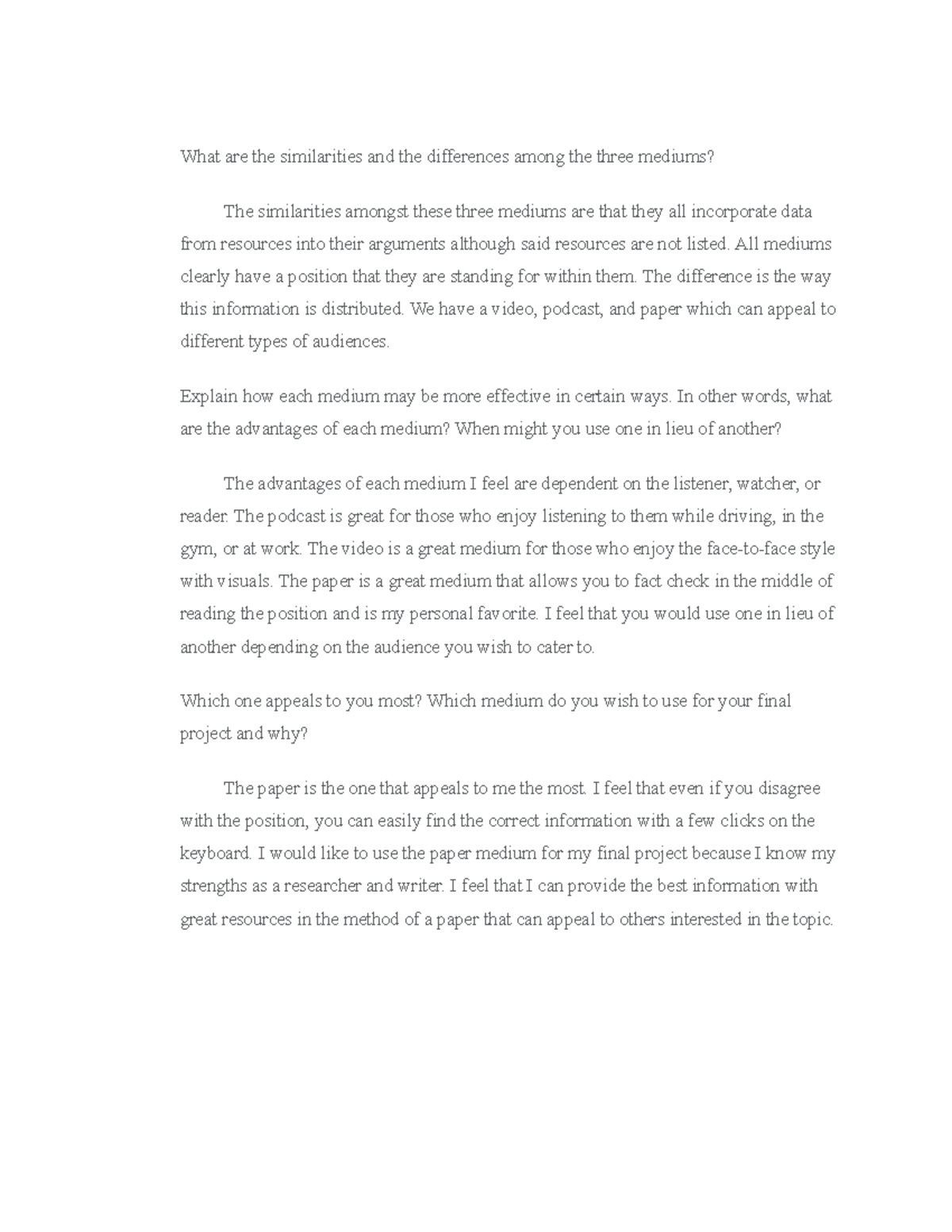 SOC 324 1-3 Journal - What are the similarities and the differences ...