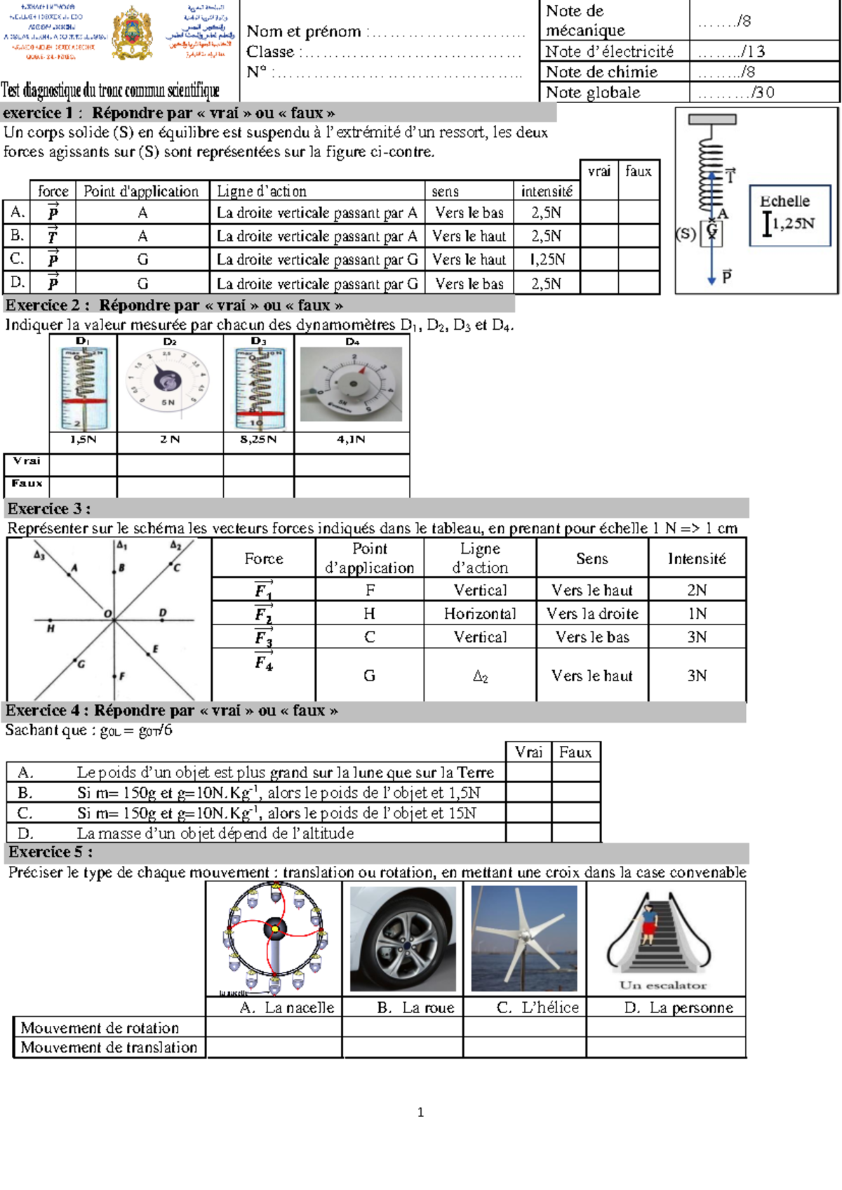 ED-TC (Recovered) - test diagnostique Tronc commun - Test diagnostique ...