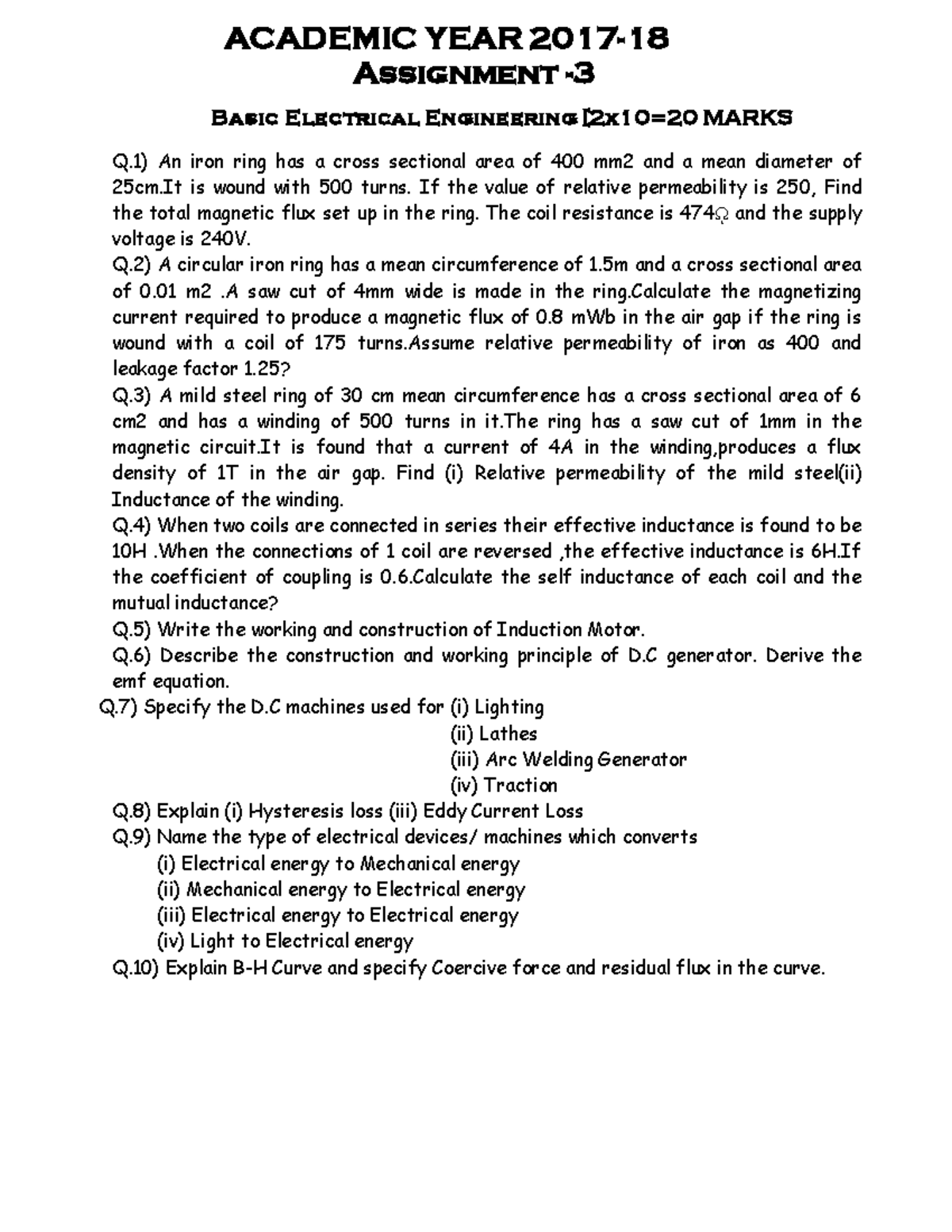 Assignment 3 - notes - ACADEMIC YEAR 201 7 - 18 Assignment - 3 Basic ...