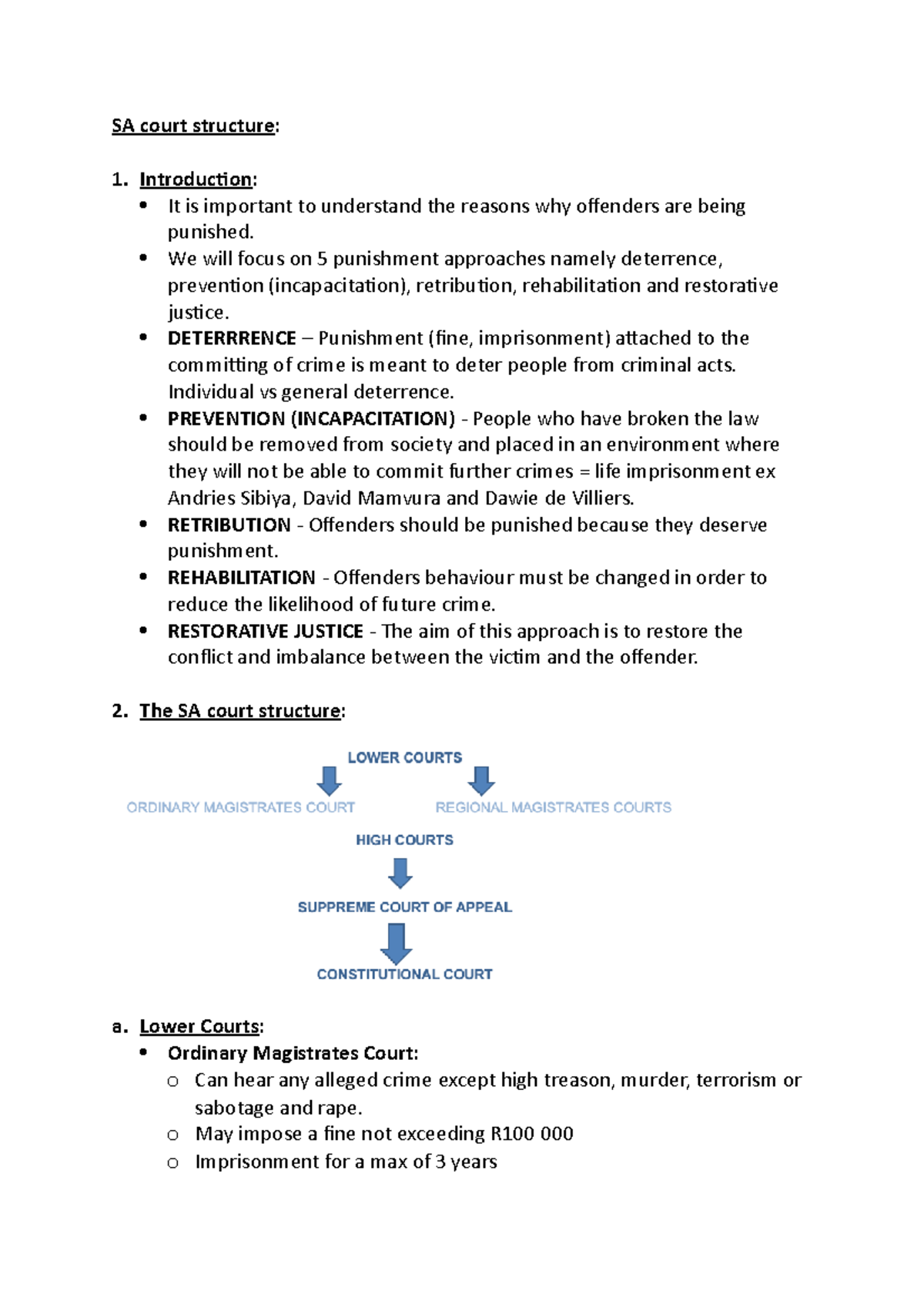 The South African Court Structure - SA court structure: 1. Introduction ...